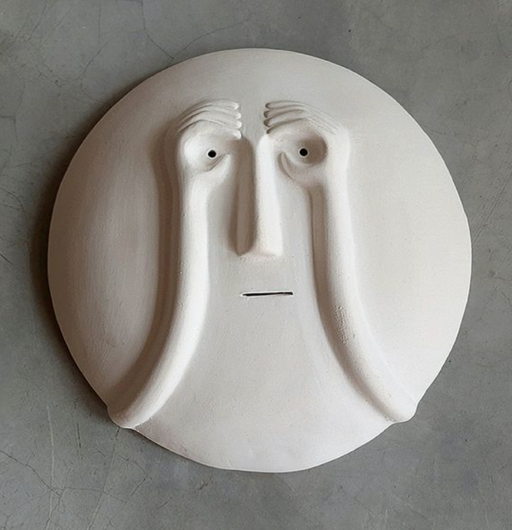 Handcrafted Artisan Clay Mask | Decorative Terracotta Wall Accent ...